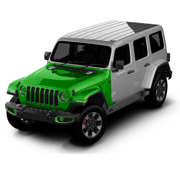 Paint Protection Film Kits Pre-Cut for Jeep Wrangler JL Unlimited