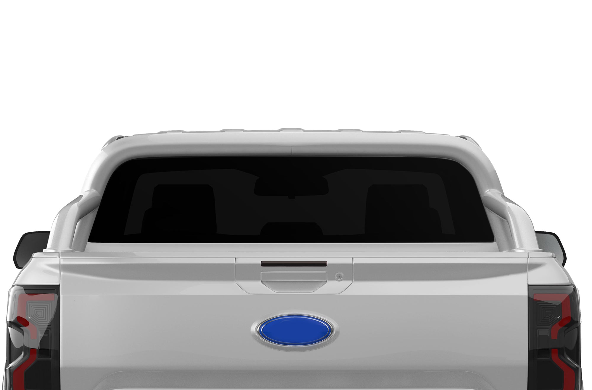 Black perforated rear window decal graphics for Ford Ranger 2019-2023