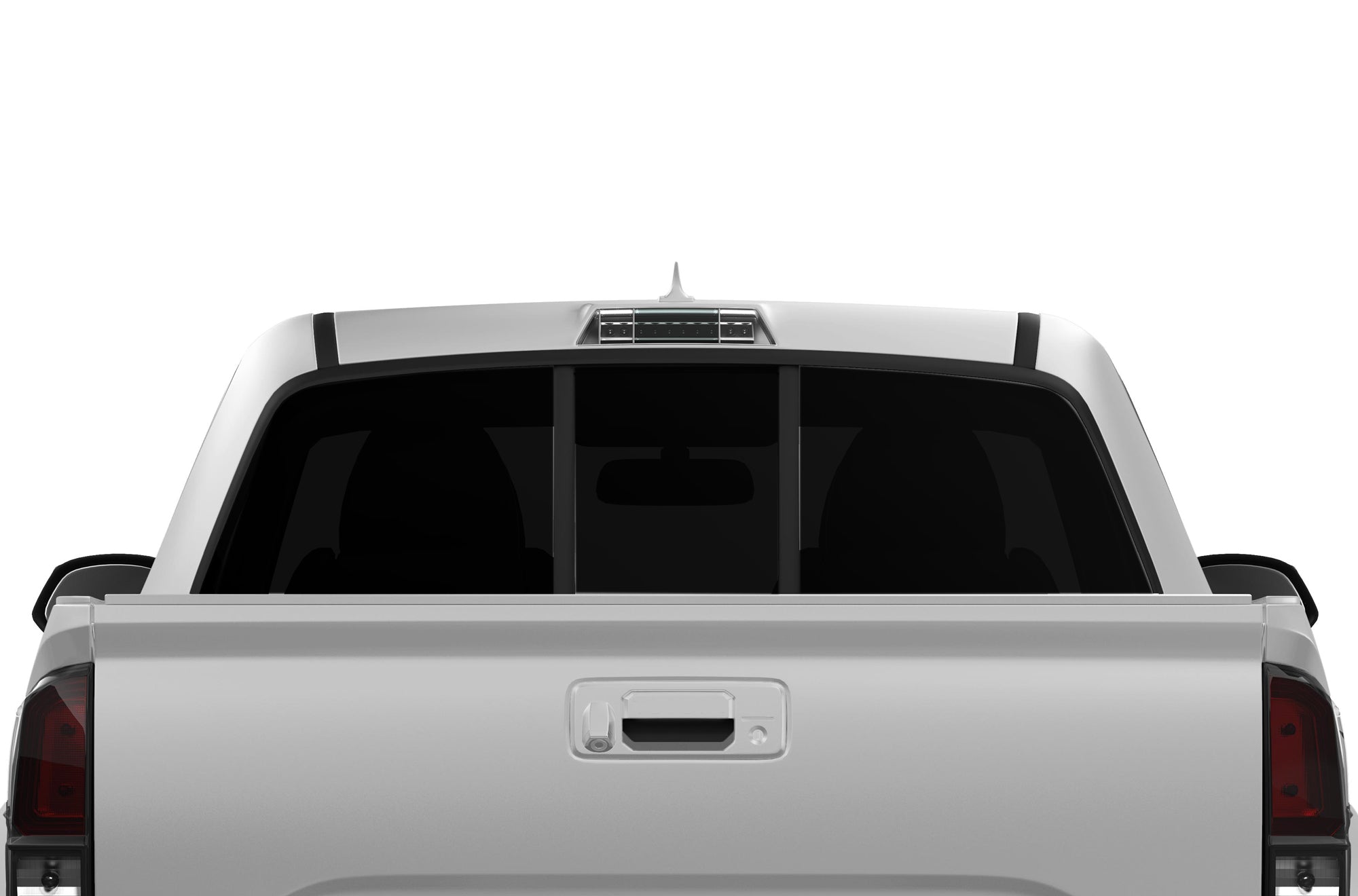 Black perforated rear window graphics for Toyota Tacoma 2016-2023