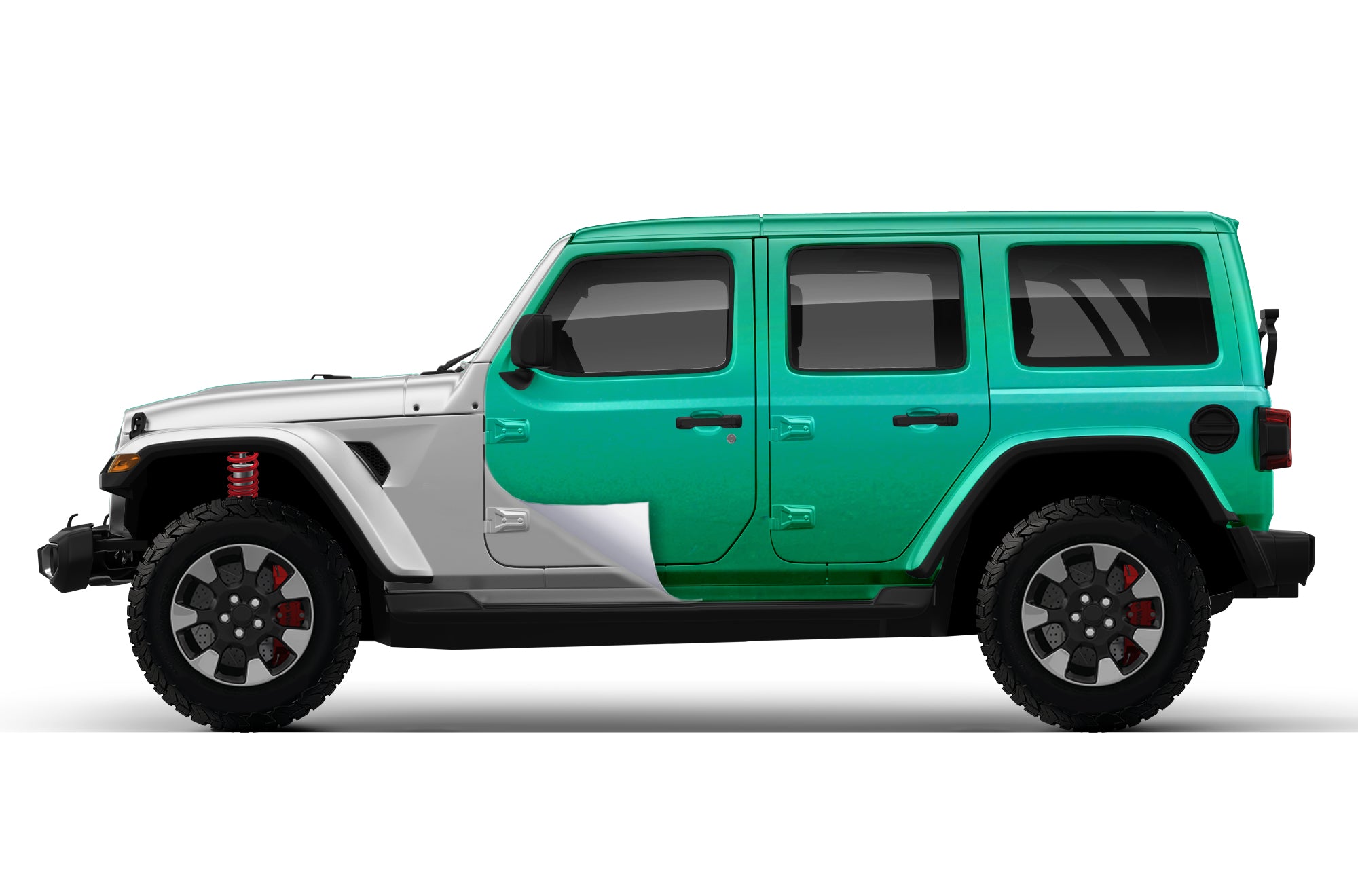 Chrome Gloss Tiffany vinyl wrap for Jeep Wrangler