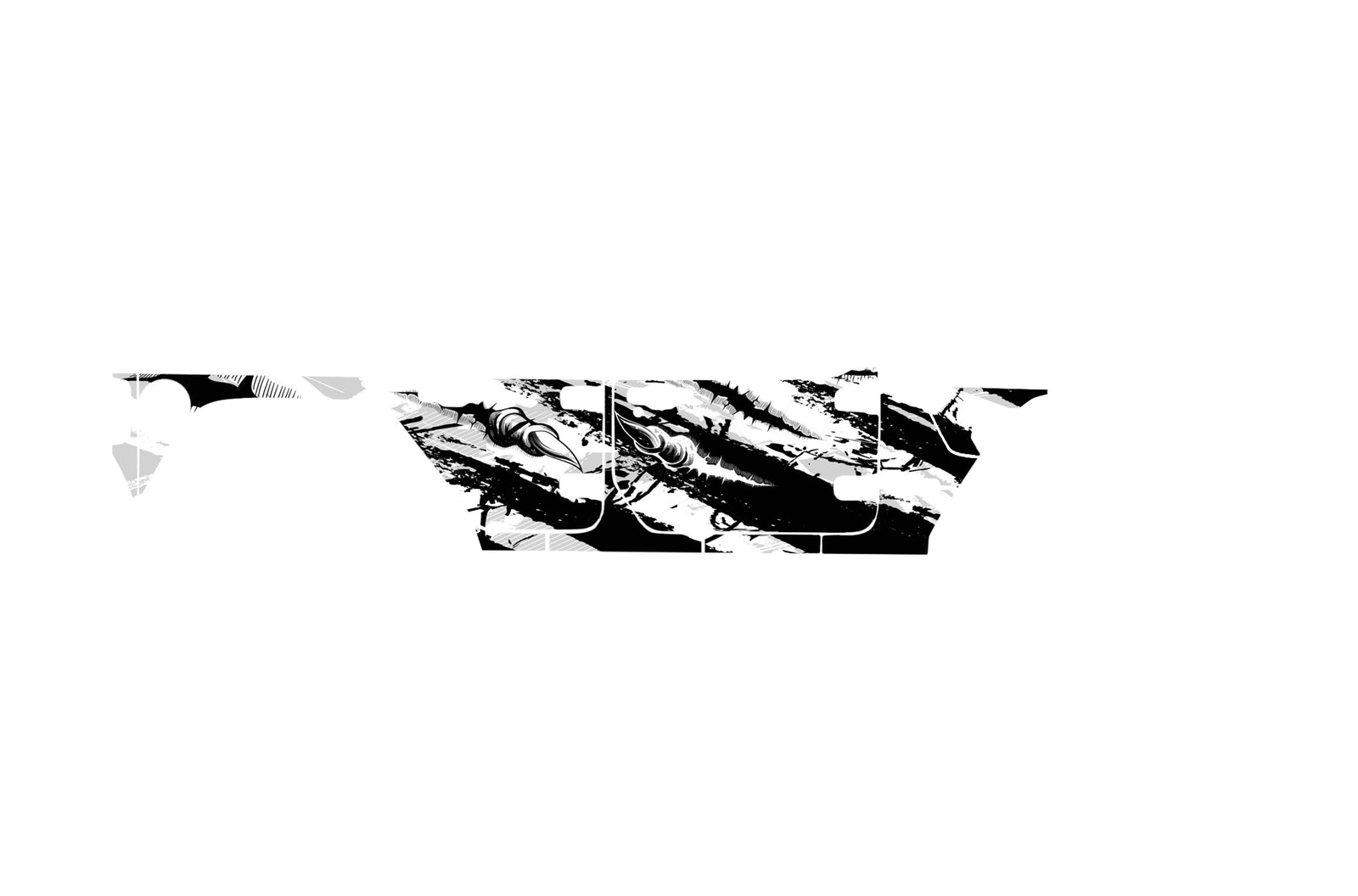 Claw marks style full side graphics decals for Jeep Wrangler JL