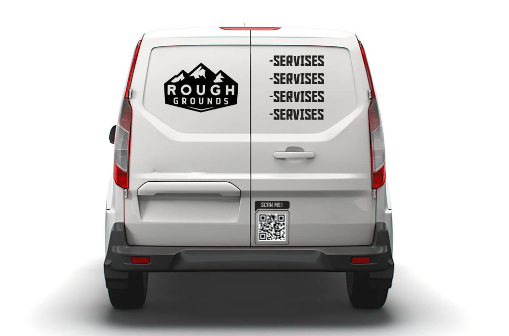 Custom Business Signs, Vinyl Lettering Decals for Ford Transit Connect