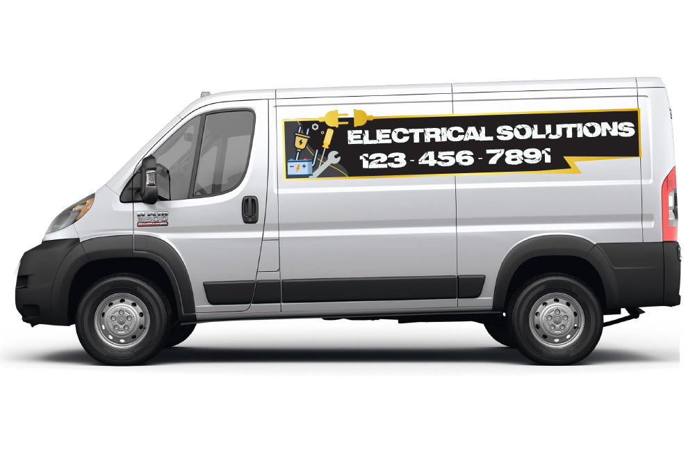 Custom Electrician Sign for Ram ProMaster Van | Business Name & Phone ...