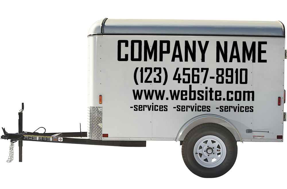 Trailer Signs and vinyl lettering decals