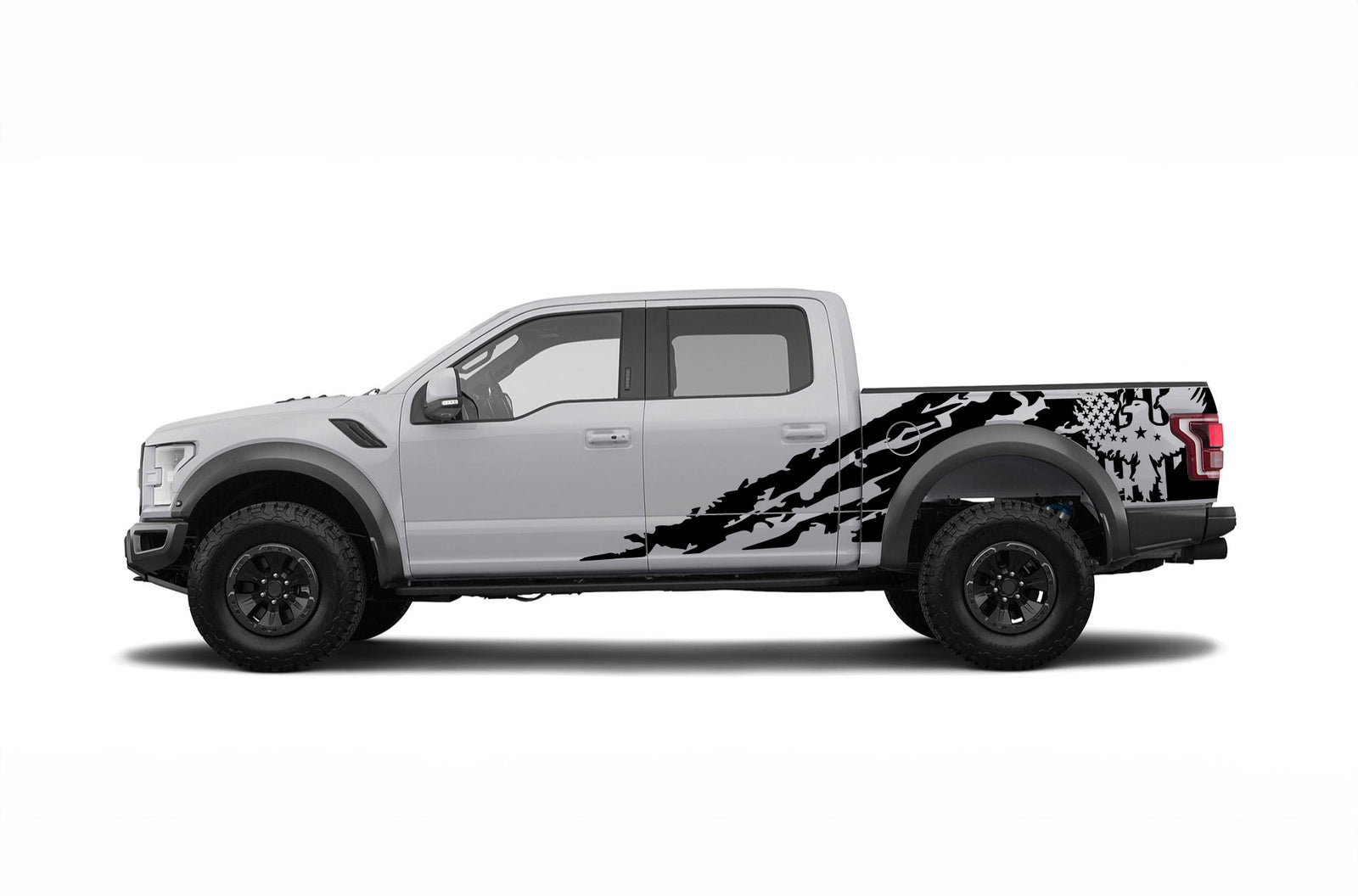 Eagle flag shredded graphics decals for Ford F150 Raptor 2017-2020