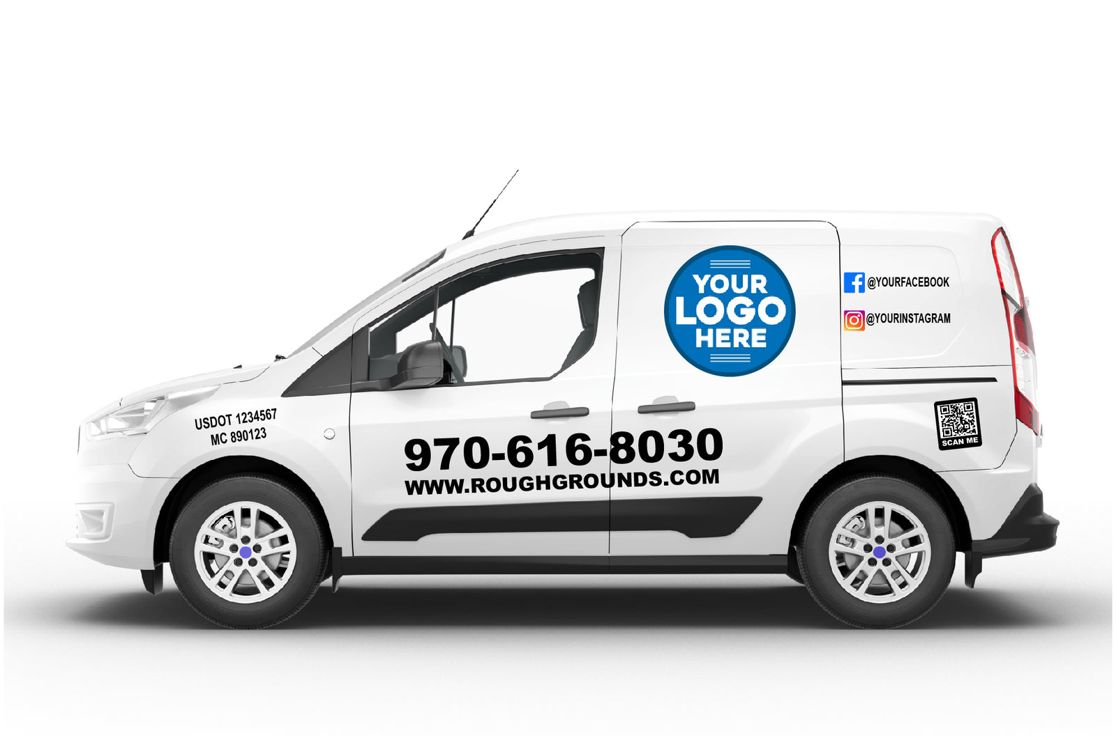 Ford Transit Connect Full Decal Kit – Business Signs & Reflective Tape
