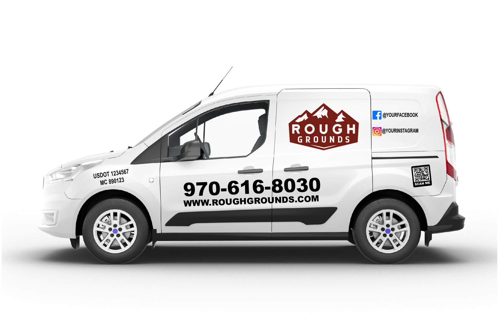 Ford Transit Connect Full Decal Kit – Business Signs & Reflective Tape