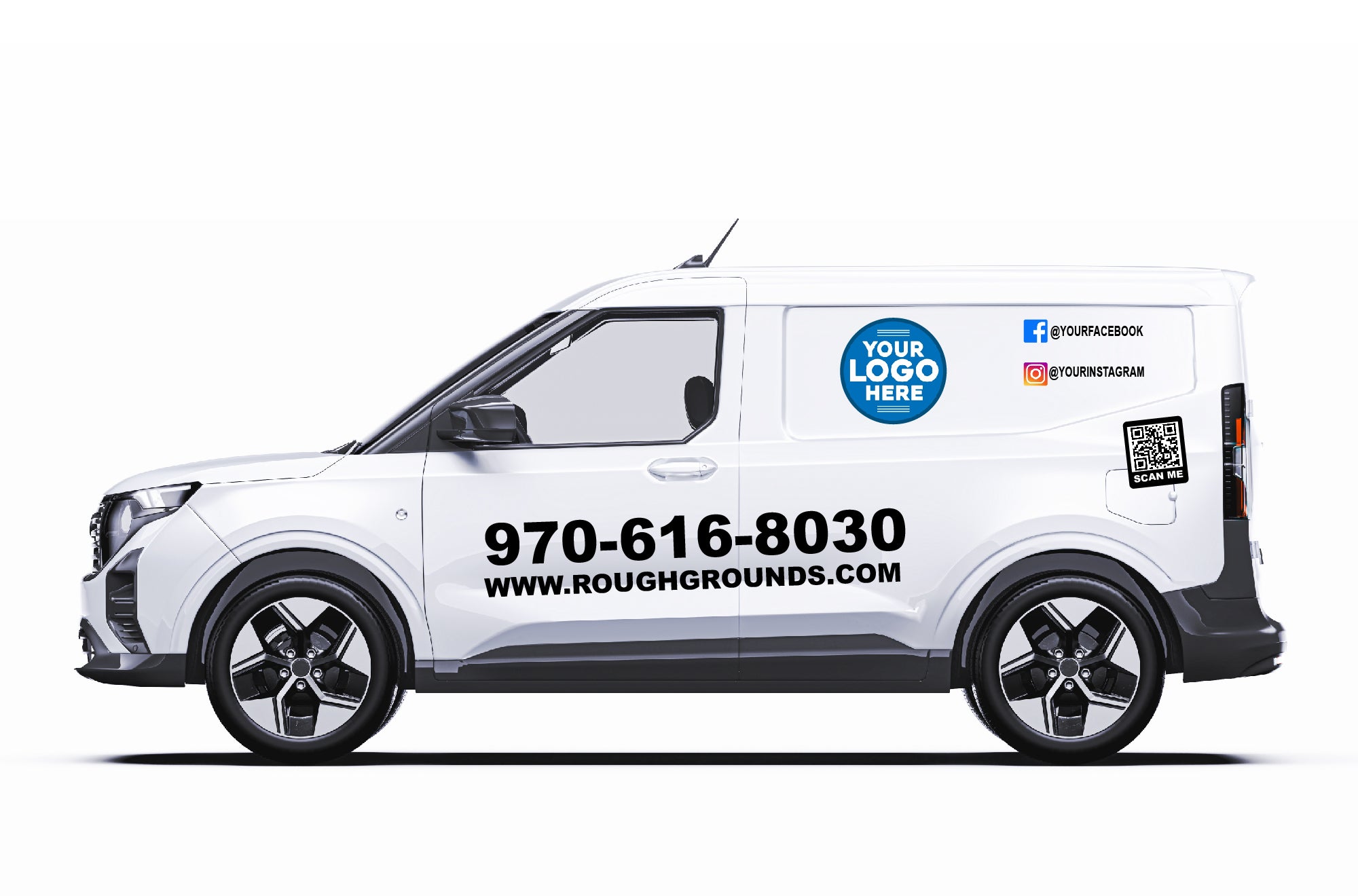 Ford Transit Courier Full Decal Kit – Business Signs & Reflective Tape