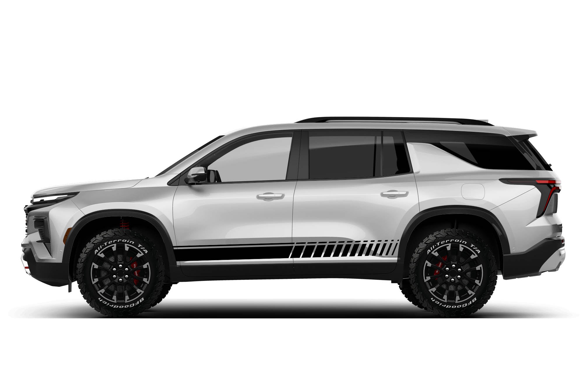 Lower stripes side graphics decals for Chevrolet Traverse