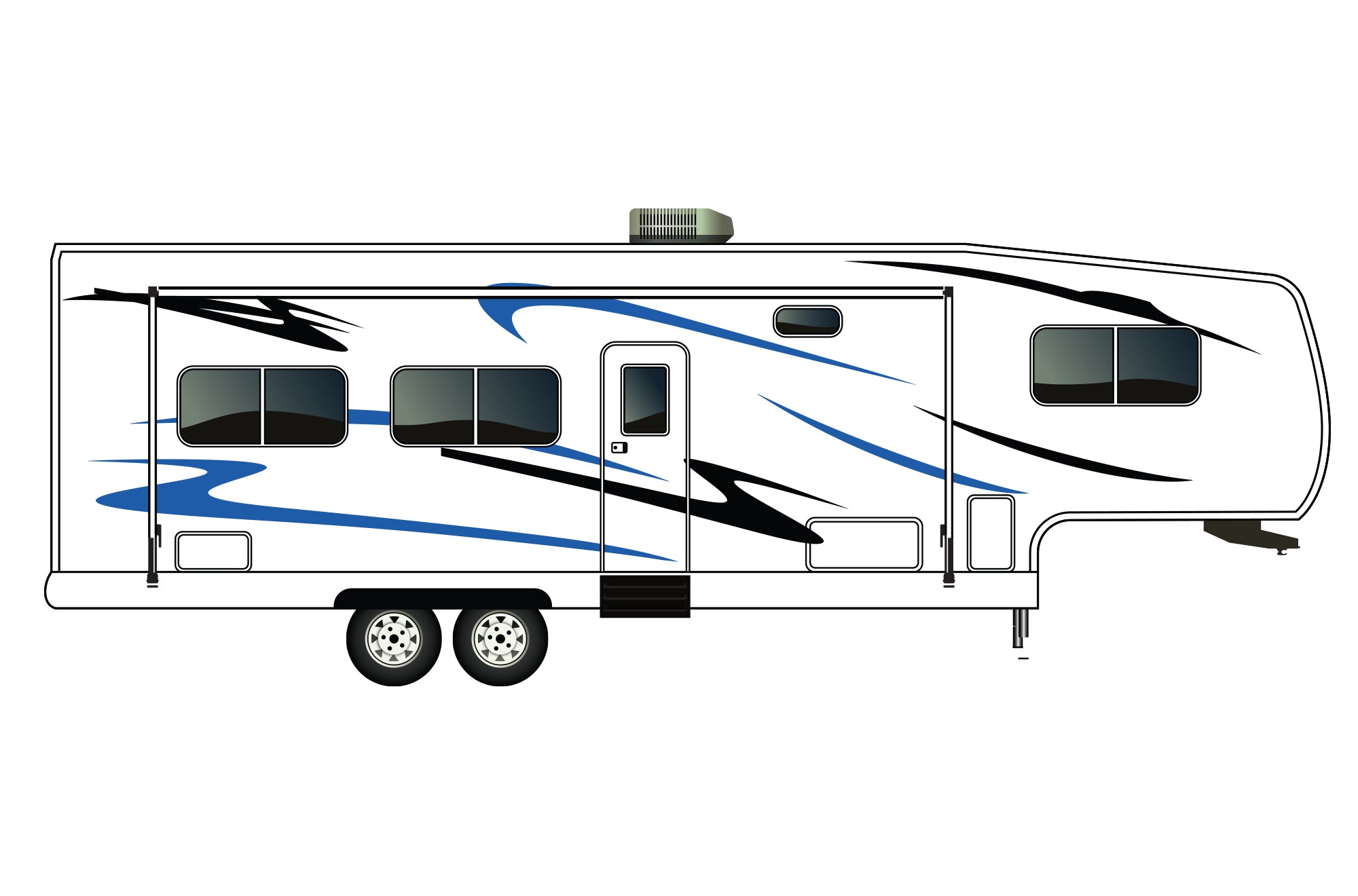 Replacement graphics decals for RVs Fifth-Wheels (kit RG15008)