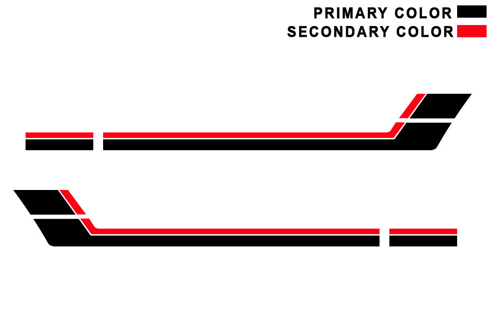 Retro double center hash stripes graphics decals for Honda Ridgeline
