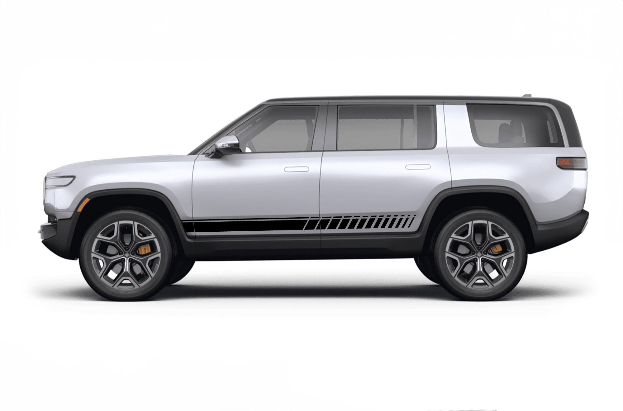 Rocker panel stripes side graphics decals for Rivian R1S