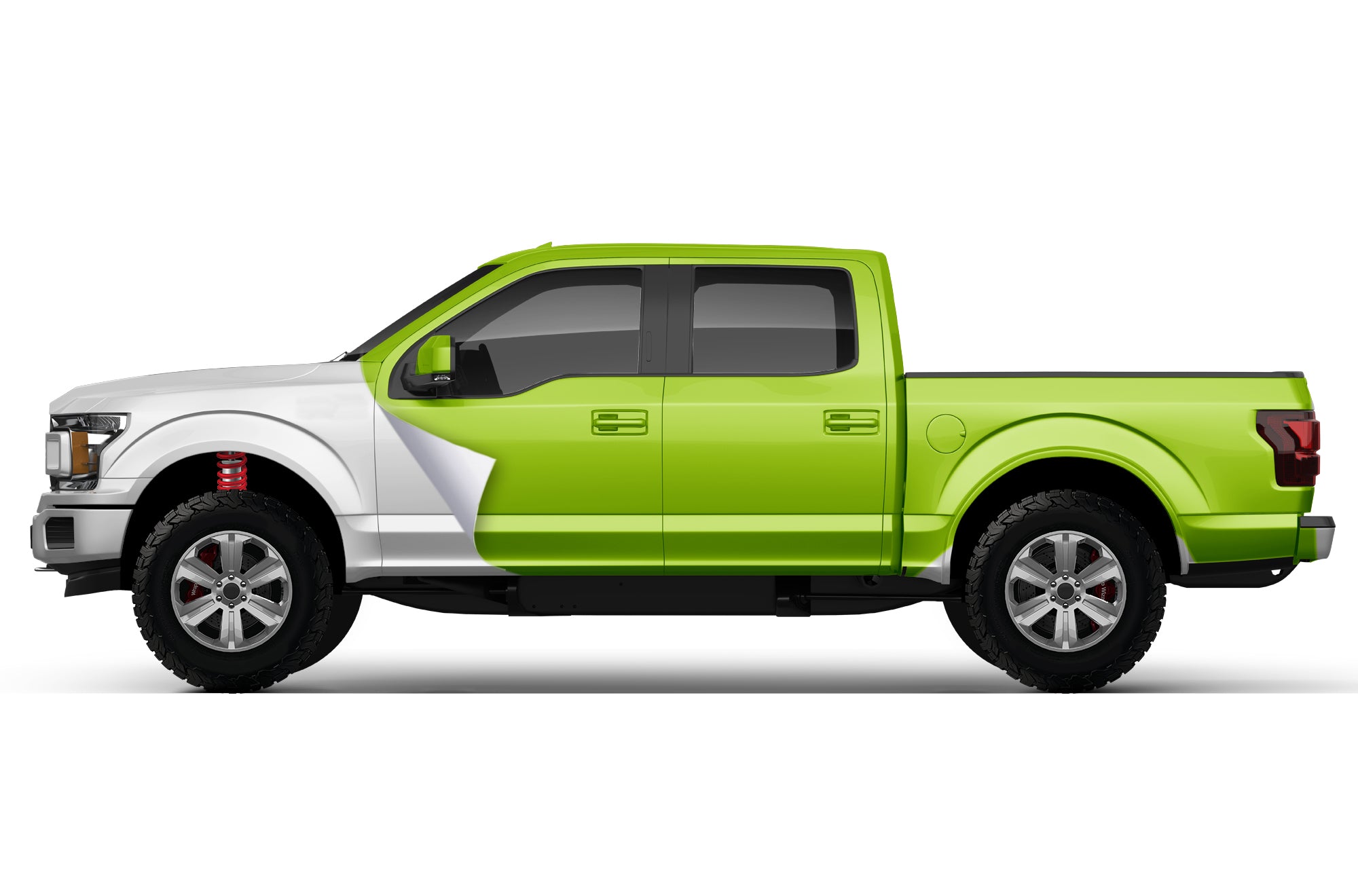 Super Gloss Lemon Green vinyl wrap for Ford F150