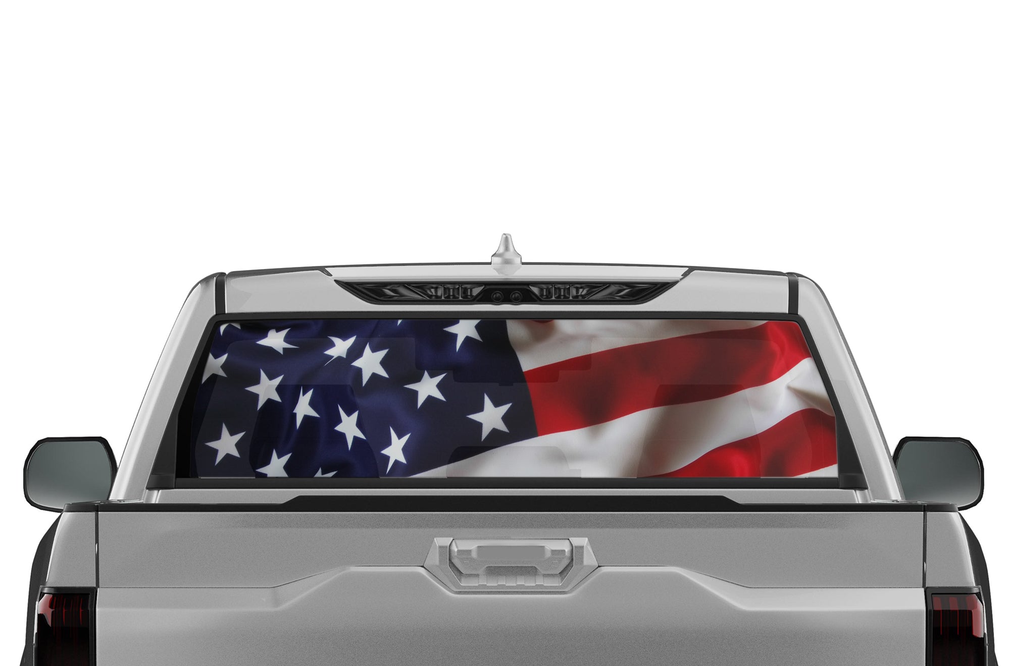 USA flag perforated graphics rear window decals for Toyota Tundra