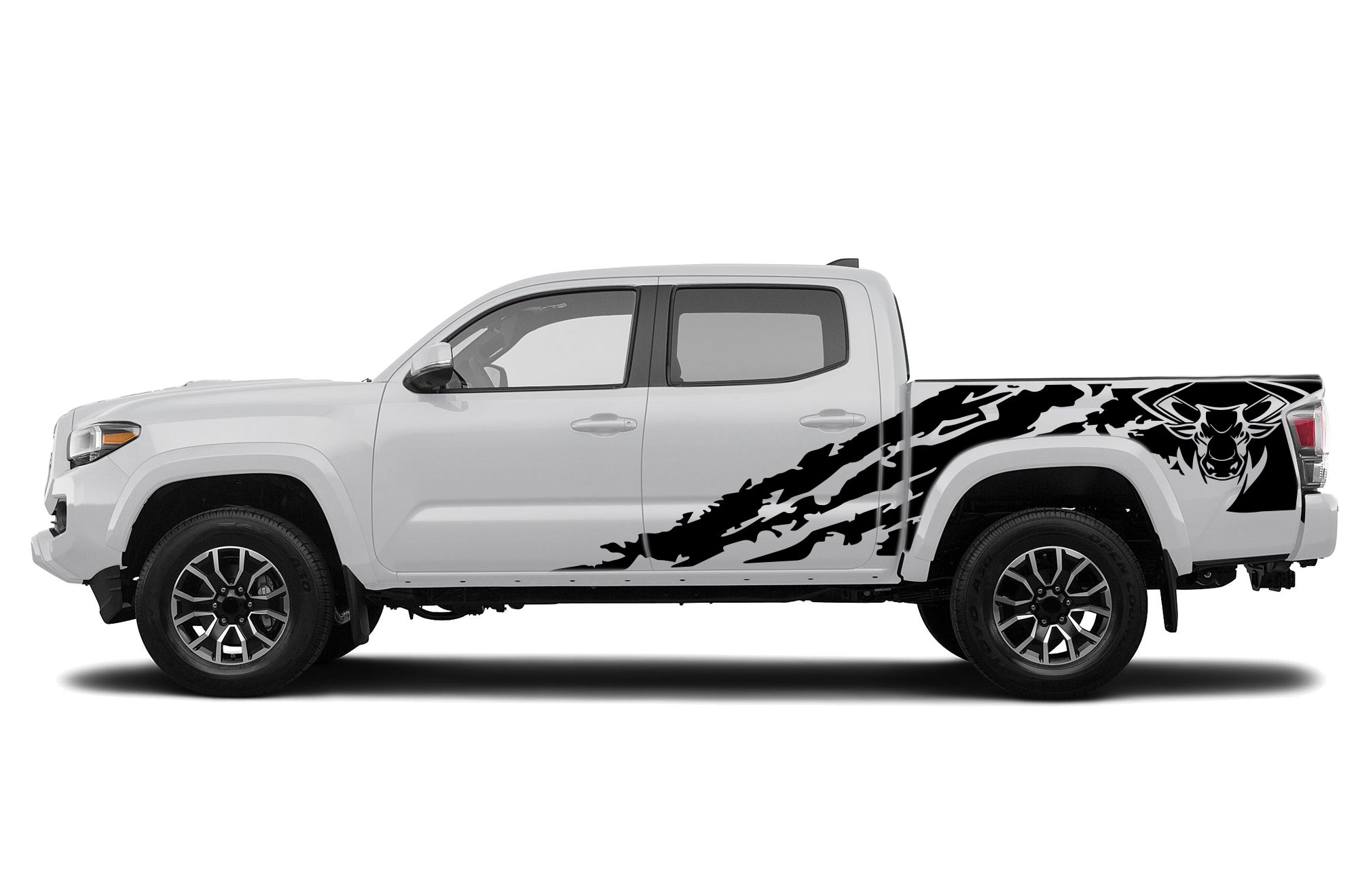Bull shredded graphics compatible decals for Toyota Tacoma 2016-2023
