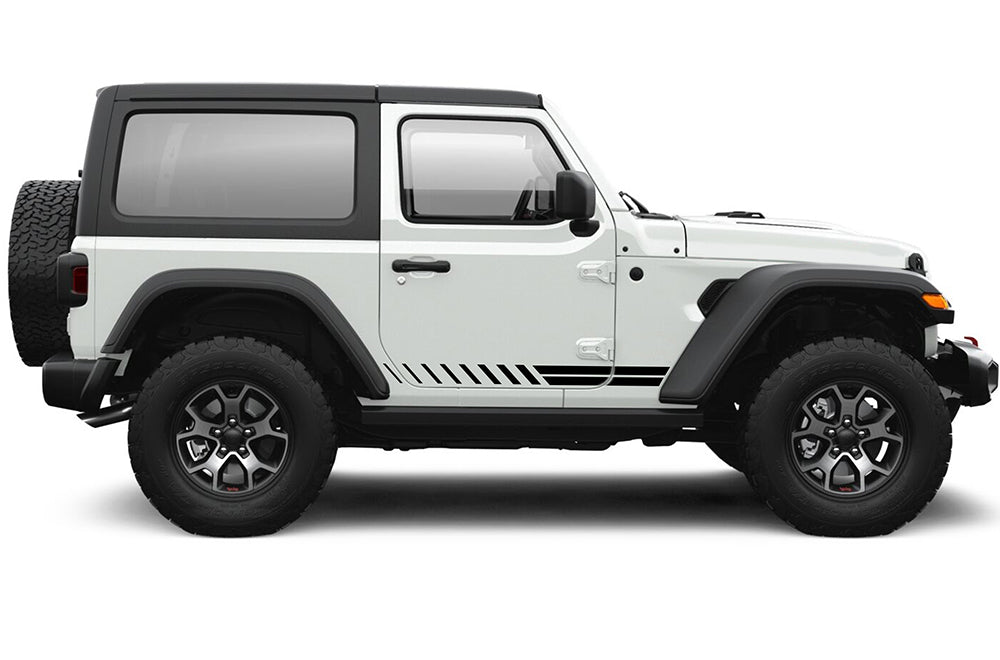 Lower stripes graphics decal compatible with Jeep Wrangler JL 2 doors