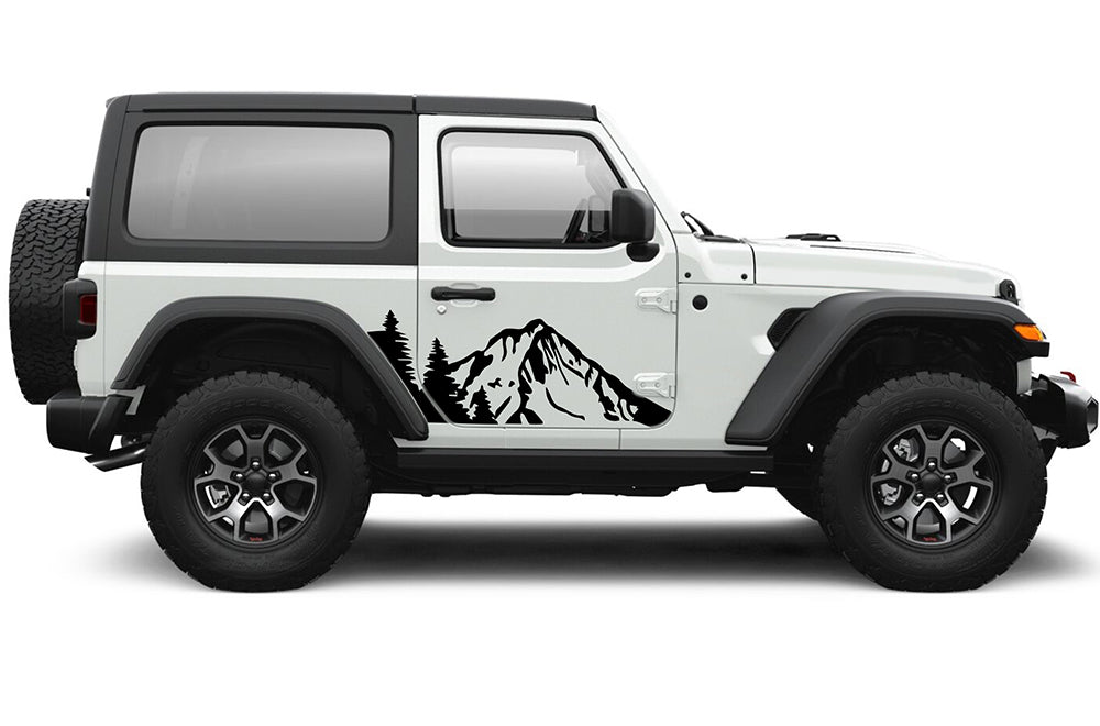 Mountain forest graphics decals compatible with Jeep Wrangler 2 doors