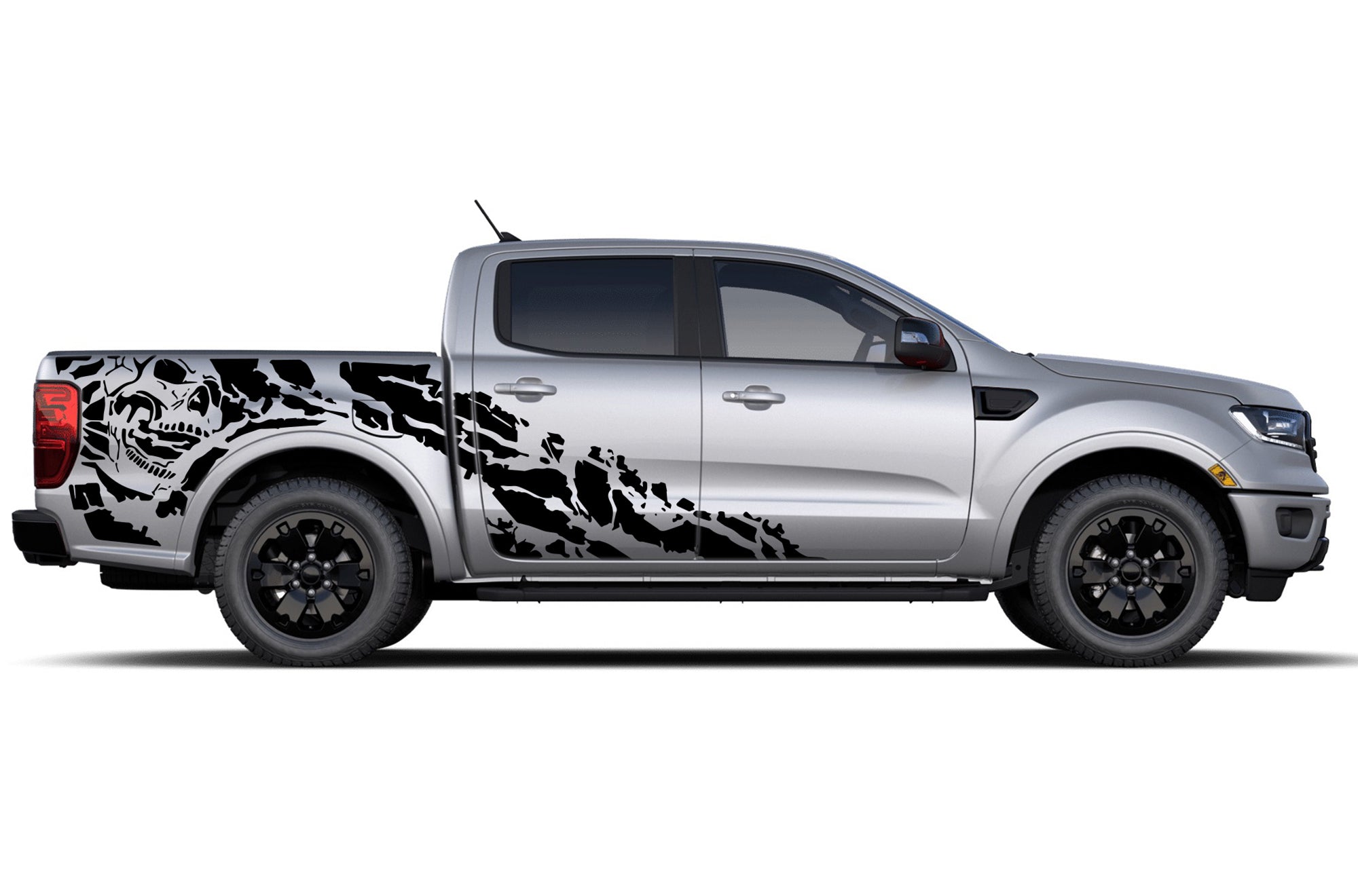 Nightmare shredded side graphics decals for Ford Ranger 2019-2023