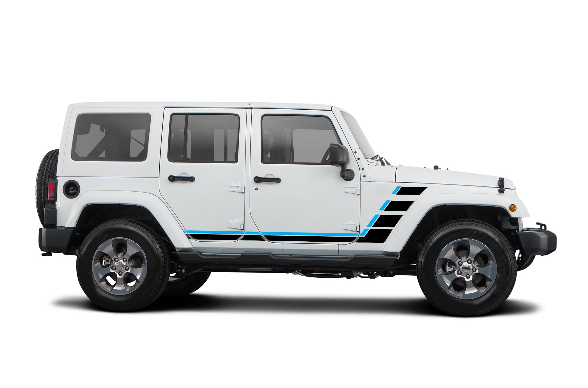 Retro style double hash stripes graphics compatible with Wrangler JK