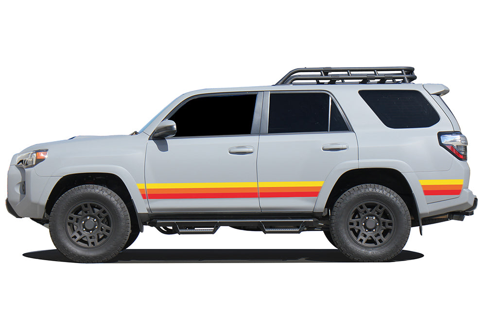 Retro themes stripes graphics decals compatible with Toyota 4Runner