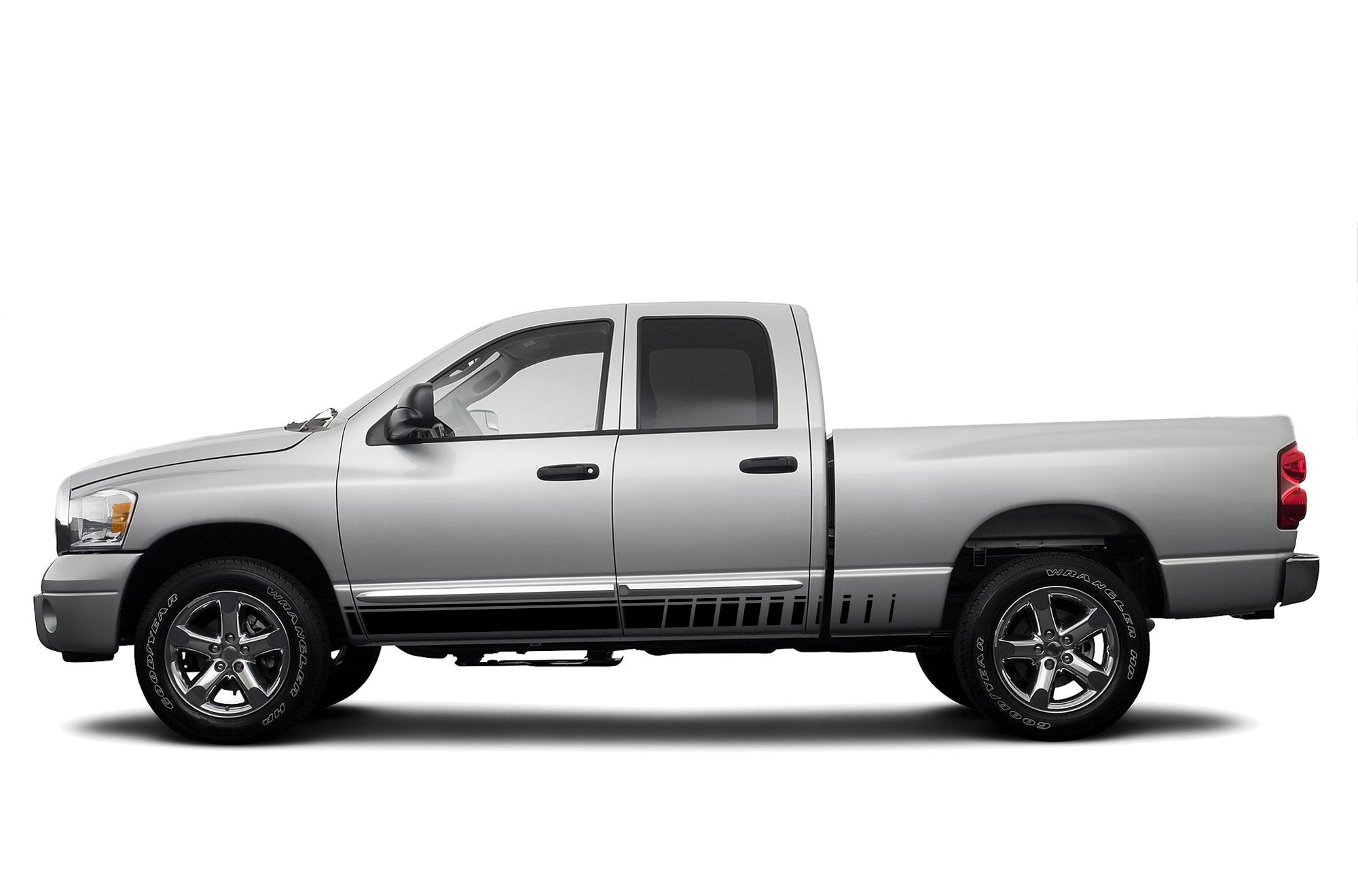 Rocker panel side stripes graphics decals for Dodge Ram 2002-2008