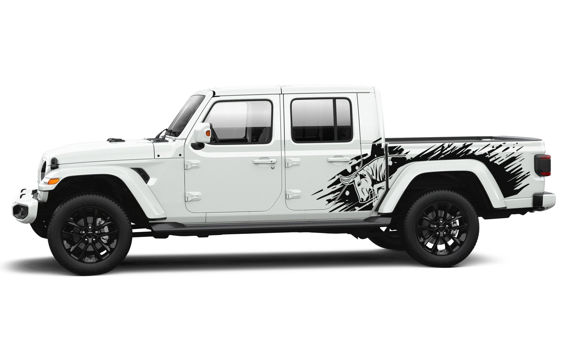 Side back wild bull graphics decal compatible with Jeep Gladiator JT